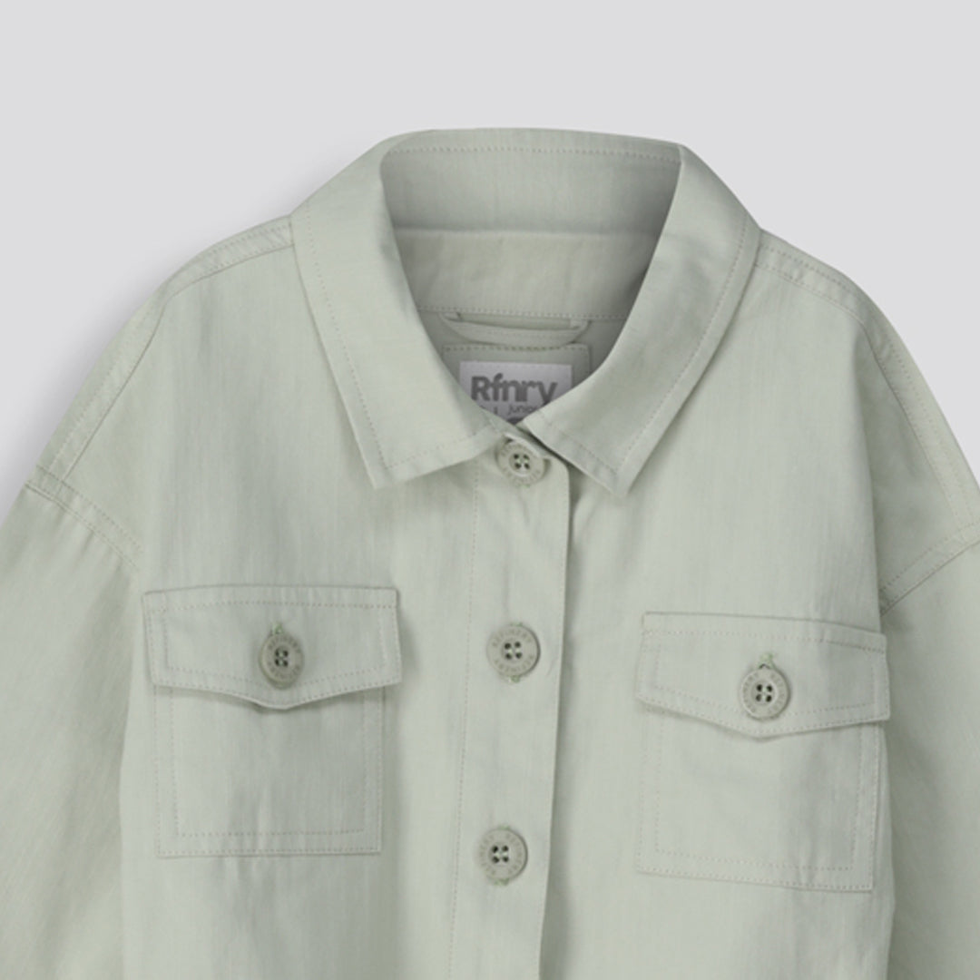 Girls Twill Jacket _ 153778 _ Green from REFINERY – Refinery