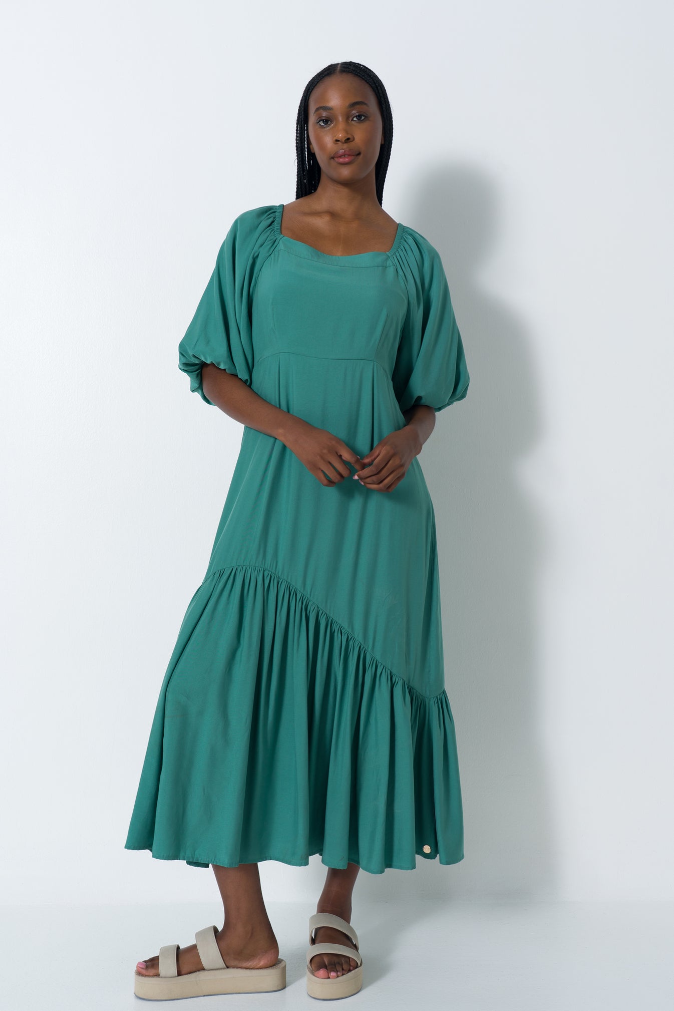 Asymmetrical Frill Dress from REFINERY – Refinery